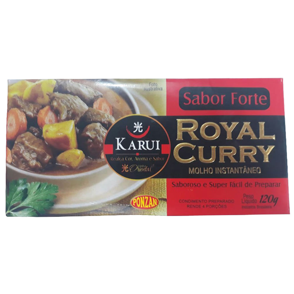 Caldo Tablete Royal Karui 120g Curry Forte