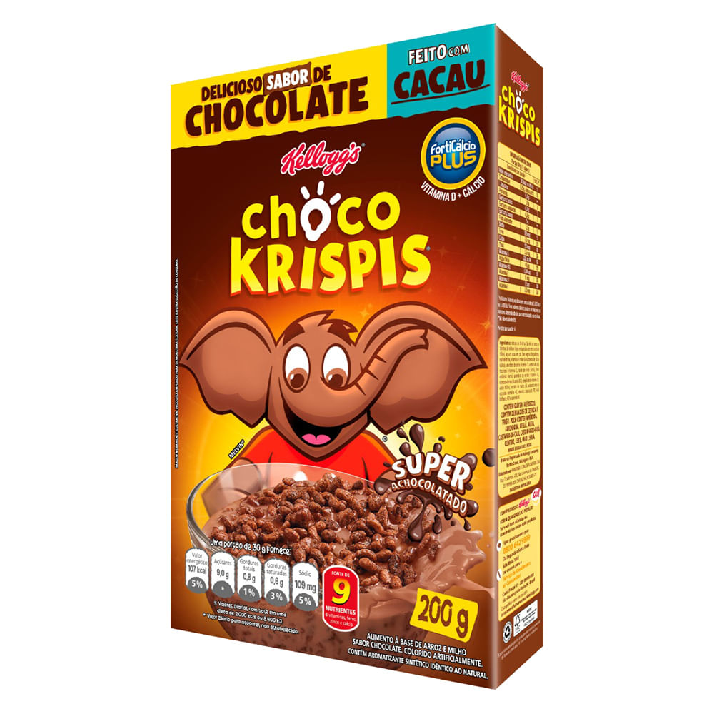 Cereal Matinal Choco Krispis Kellogs 200g Chocolate - Paulistão Atacadista