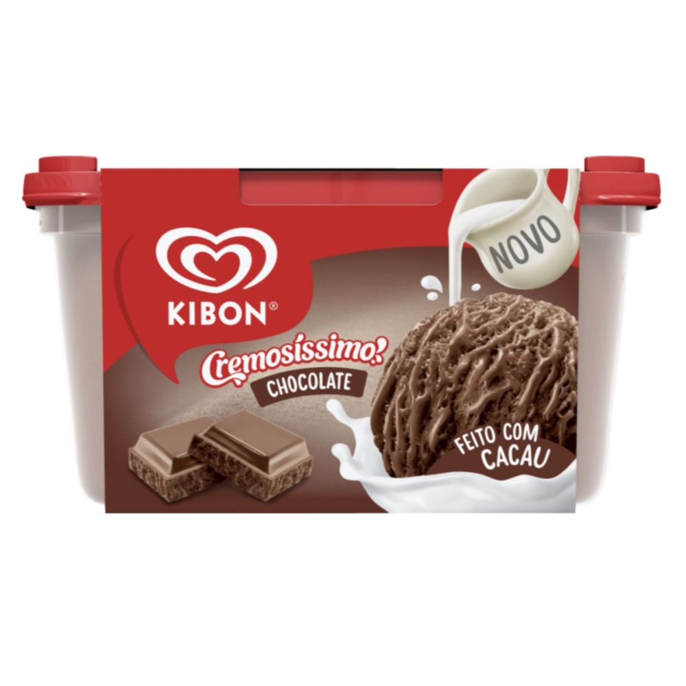 Sorvete Kibon Chocolate Cremosíssimo 1,5L - Paulistão Atacadista