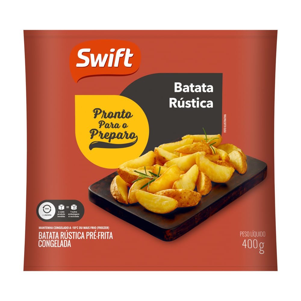 Batata Rústica Pré-Frita Congelada 400g